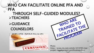 The 2020 Online and Self-Guided PFA Modules.pptx