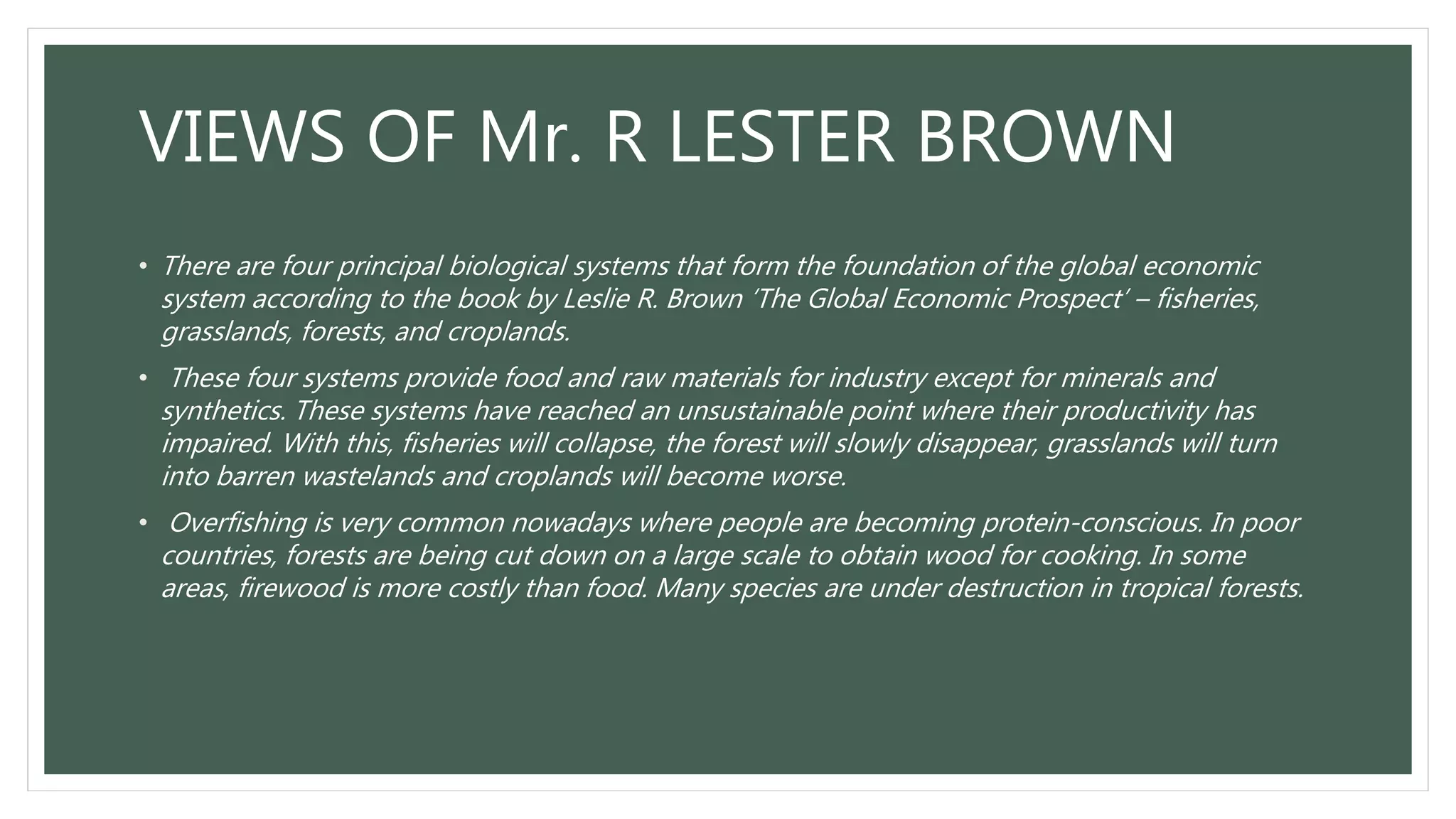 The Ailing planet : the green movement role | PPT