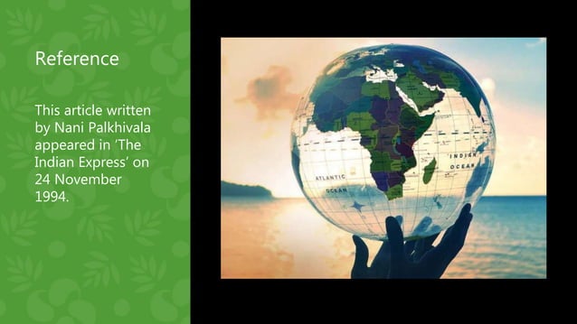 The Ailing planet : the green movement role | PPT