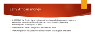 the history of money and banking in Southy Africa | PPTX