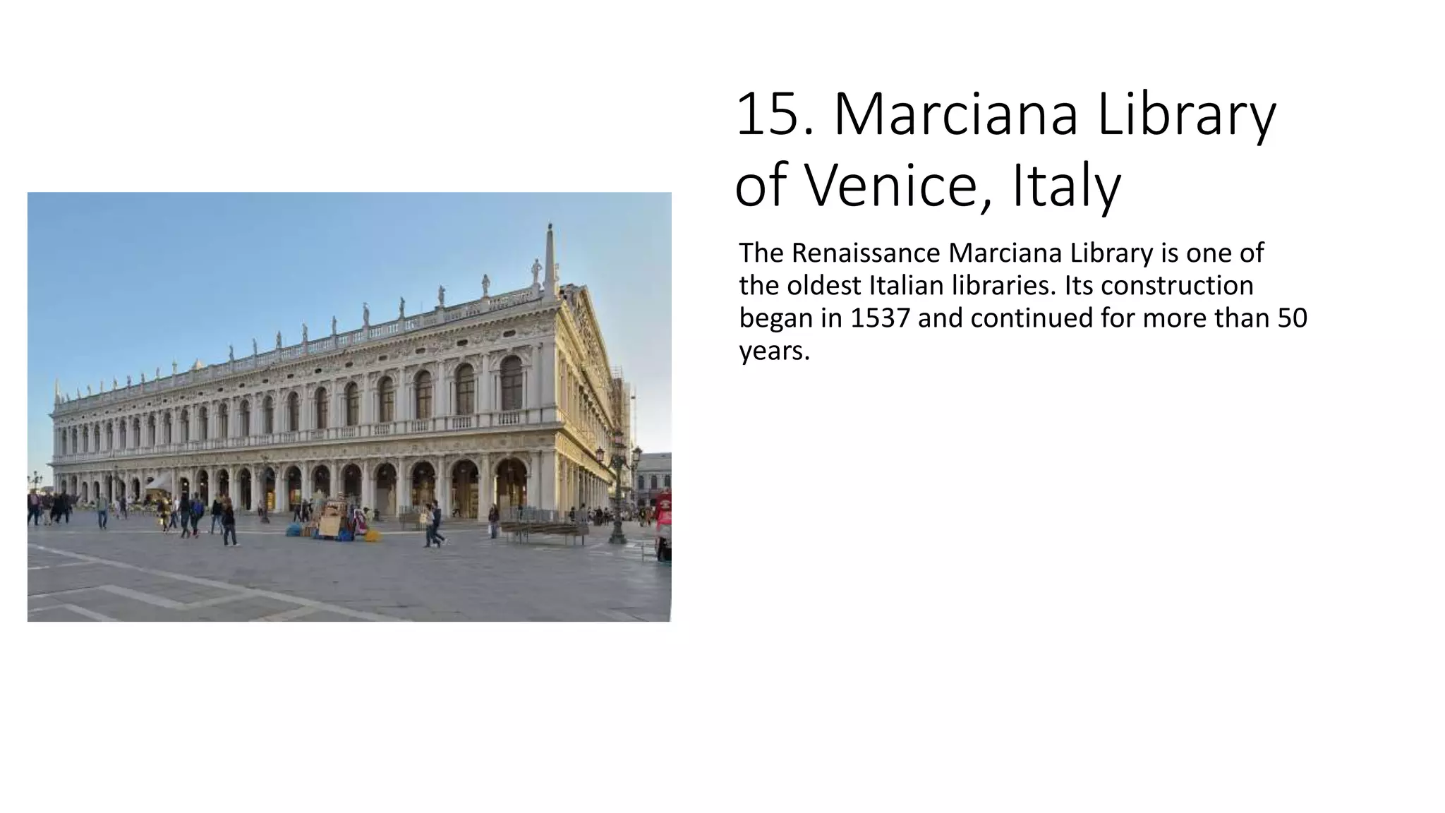 The 20 Most Beautiful Libraries in the World | PPTX