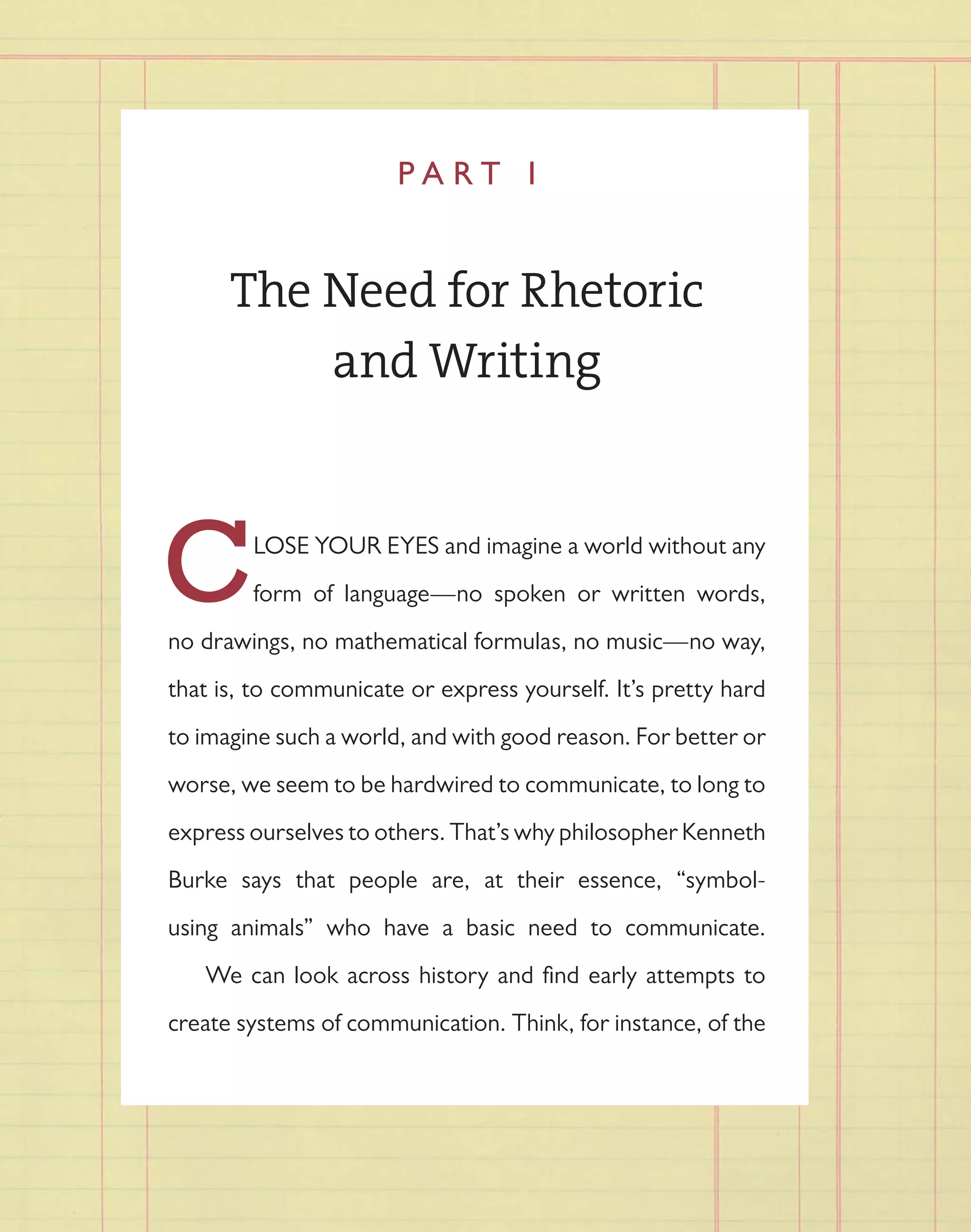 THE NEED FOR RHETORIC AND WRITING | PDF