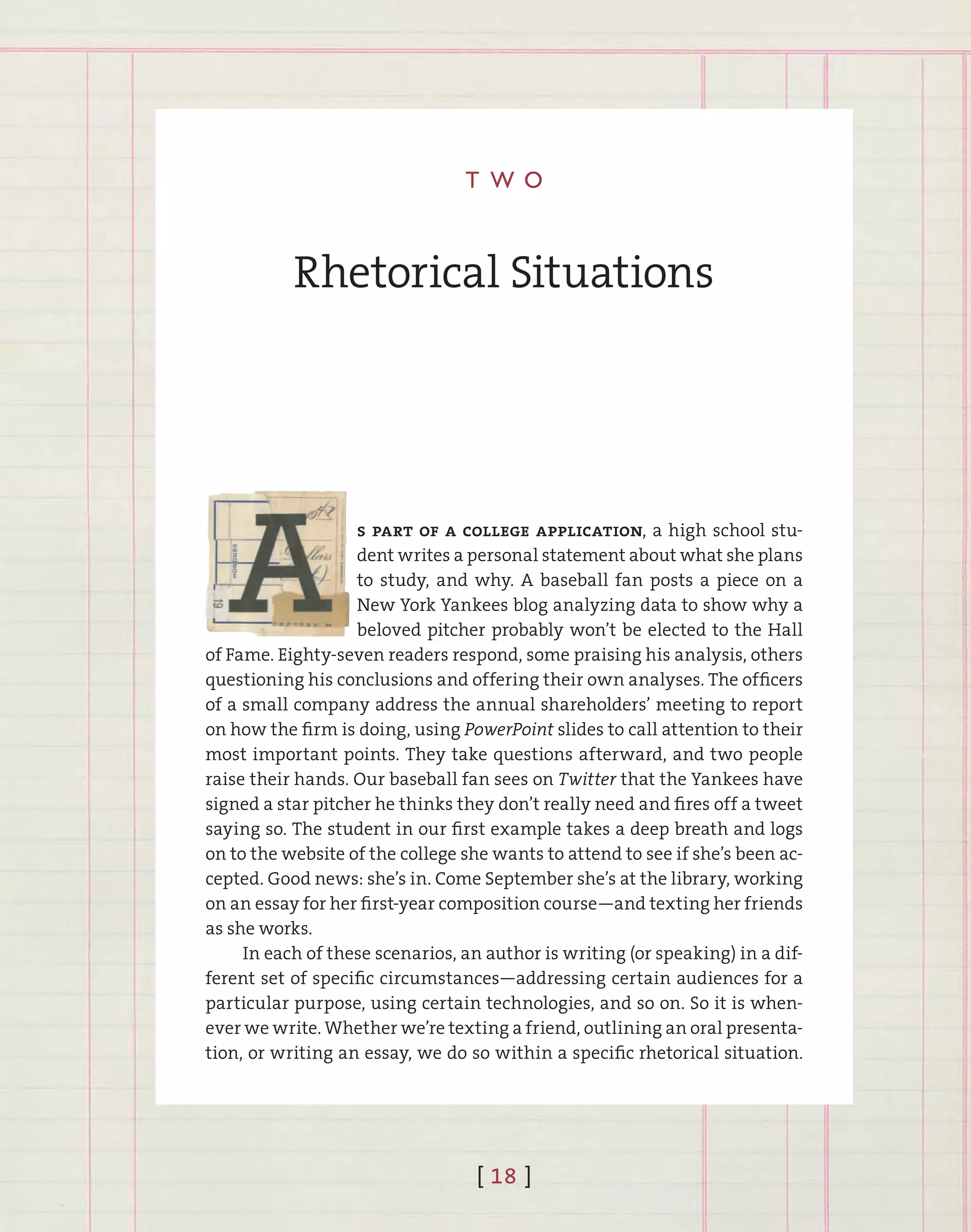 THE NEED FOR RHETORIC AND WRITING | PDF