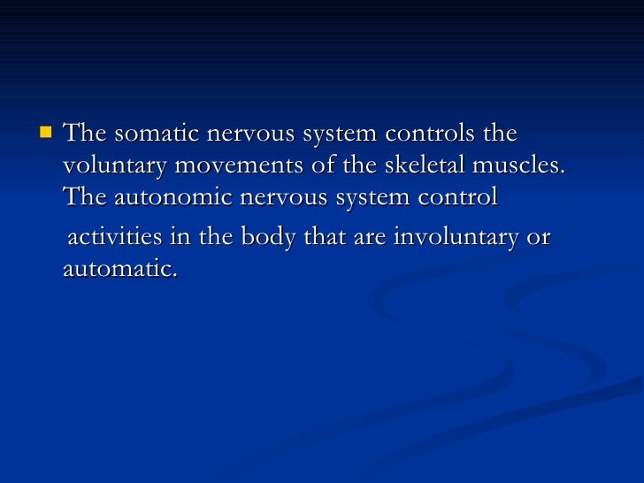 Somatic nervous system controls - streamsmyte