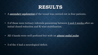The pulseless pink hand after supracondylar fracture humerus | PPTX