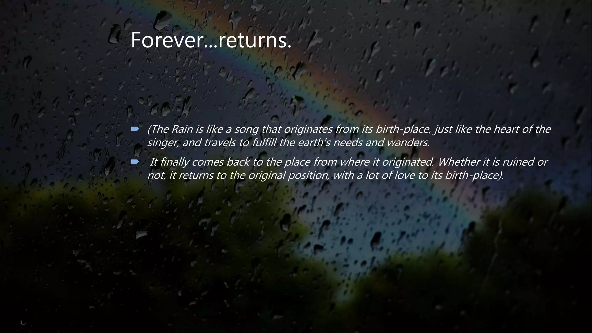 The voice of the rain | PPTX | Poetry | Books and Literature