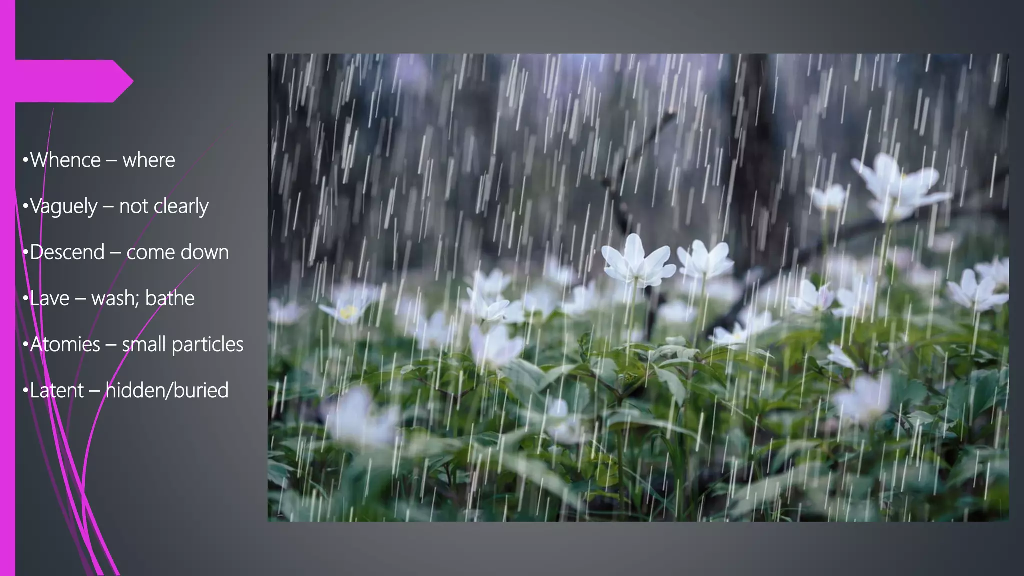 The voice of the rain | PPTX | Poetry | Books and Literature