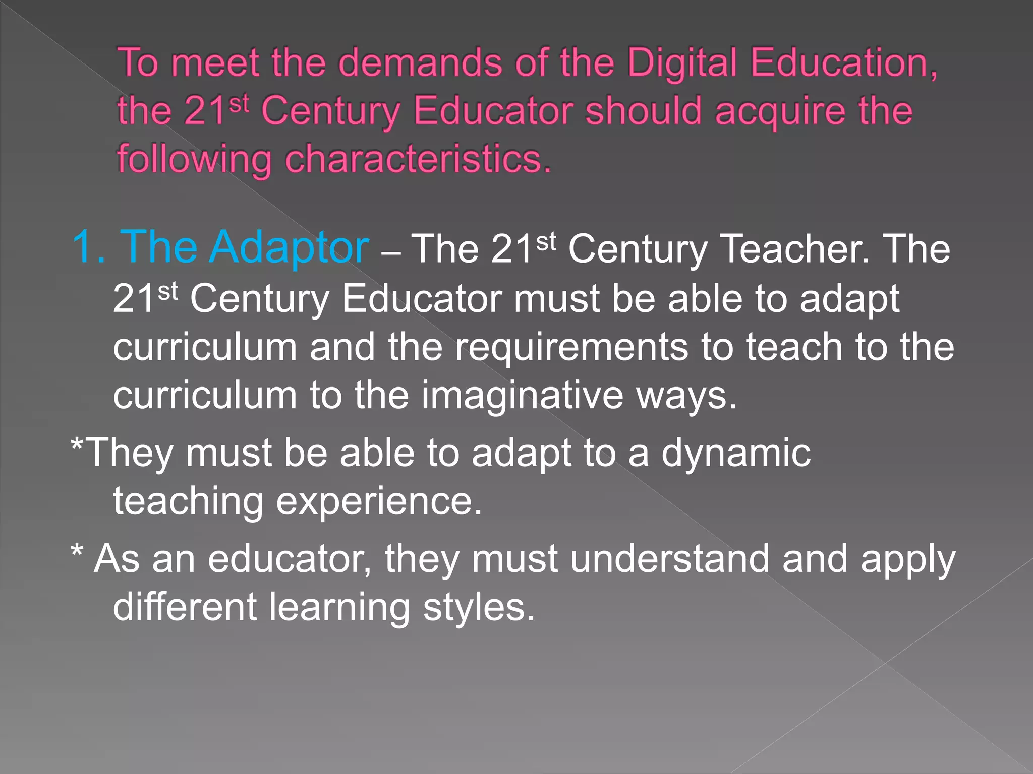 The 21st century teacher | PPTX