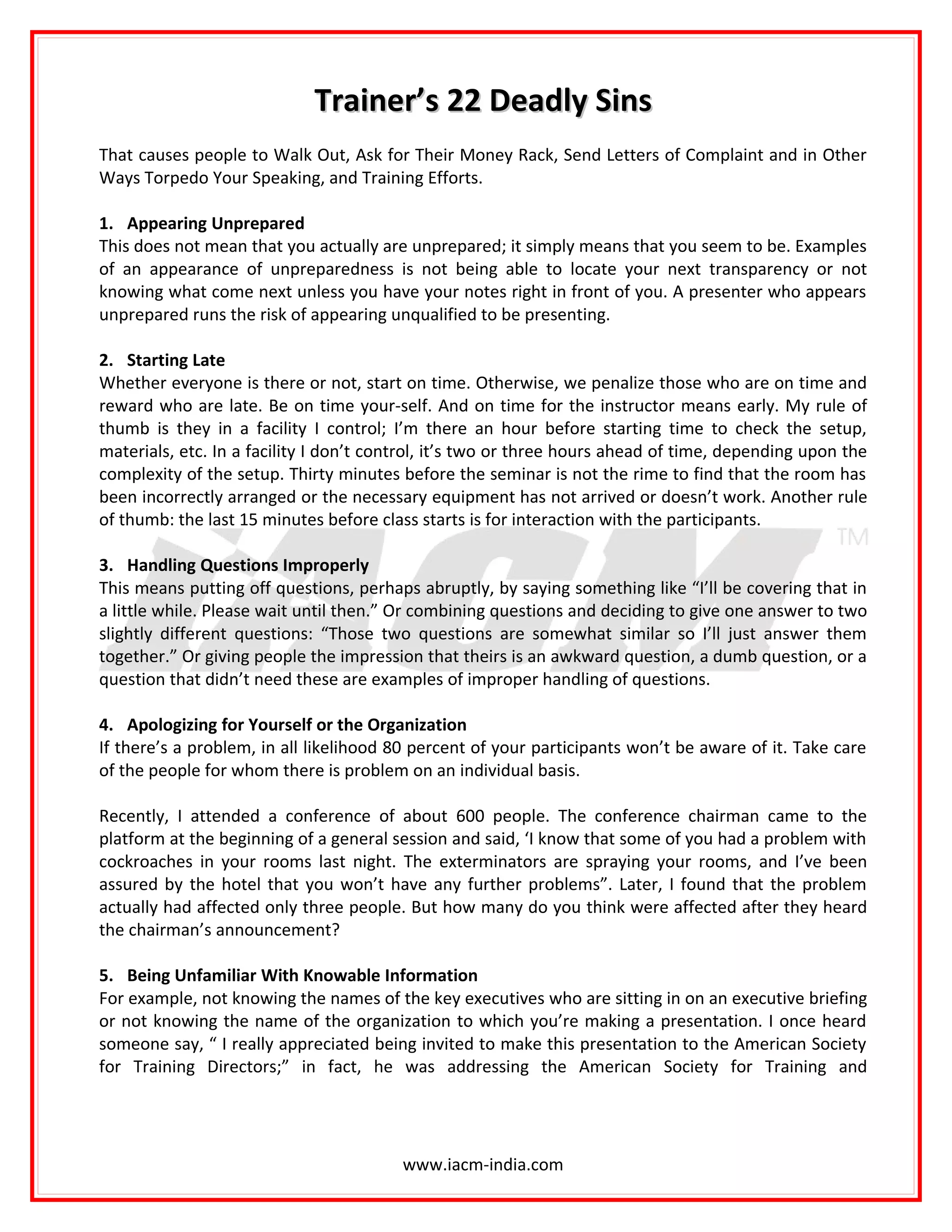 The 22 Deadly Sins | DOC