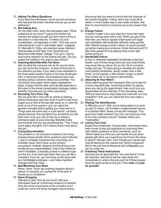 The 25 worst interview mistakes | PDF