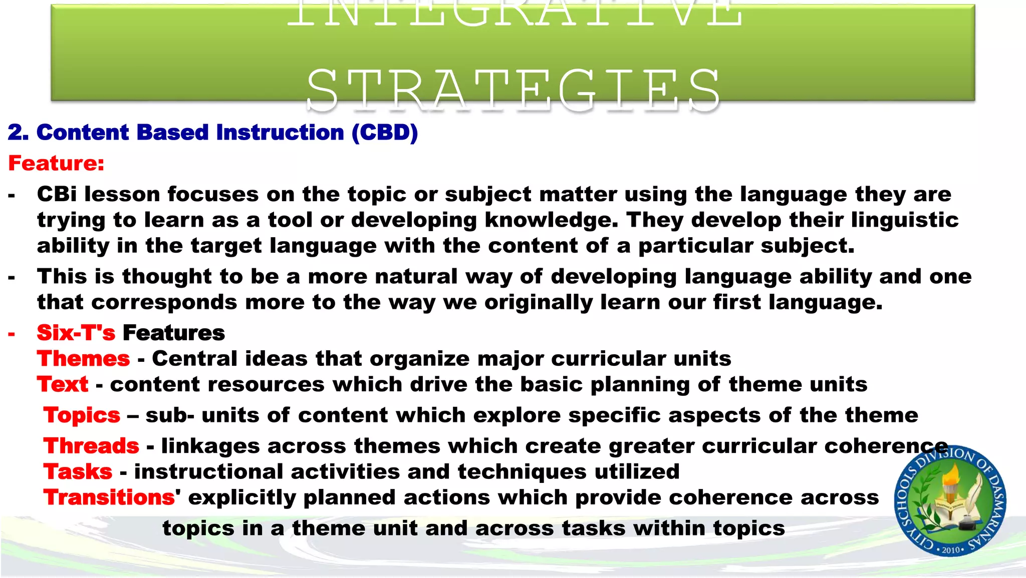 The 2 c 2i-1r pedagogical approaches | PPTX