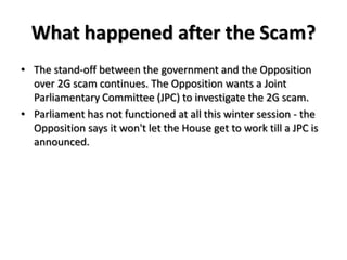 The 2 g spectrum scam story | PPTX