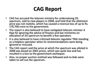 The 2 g spectrum scam story | PPTX