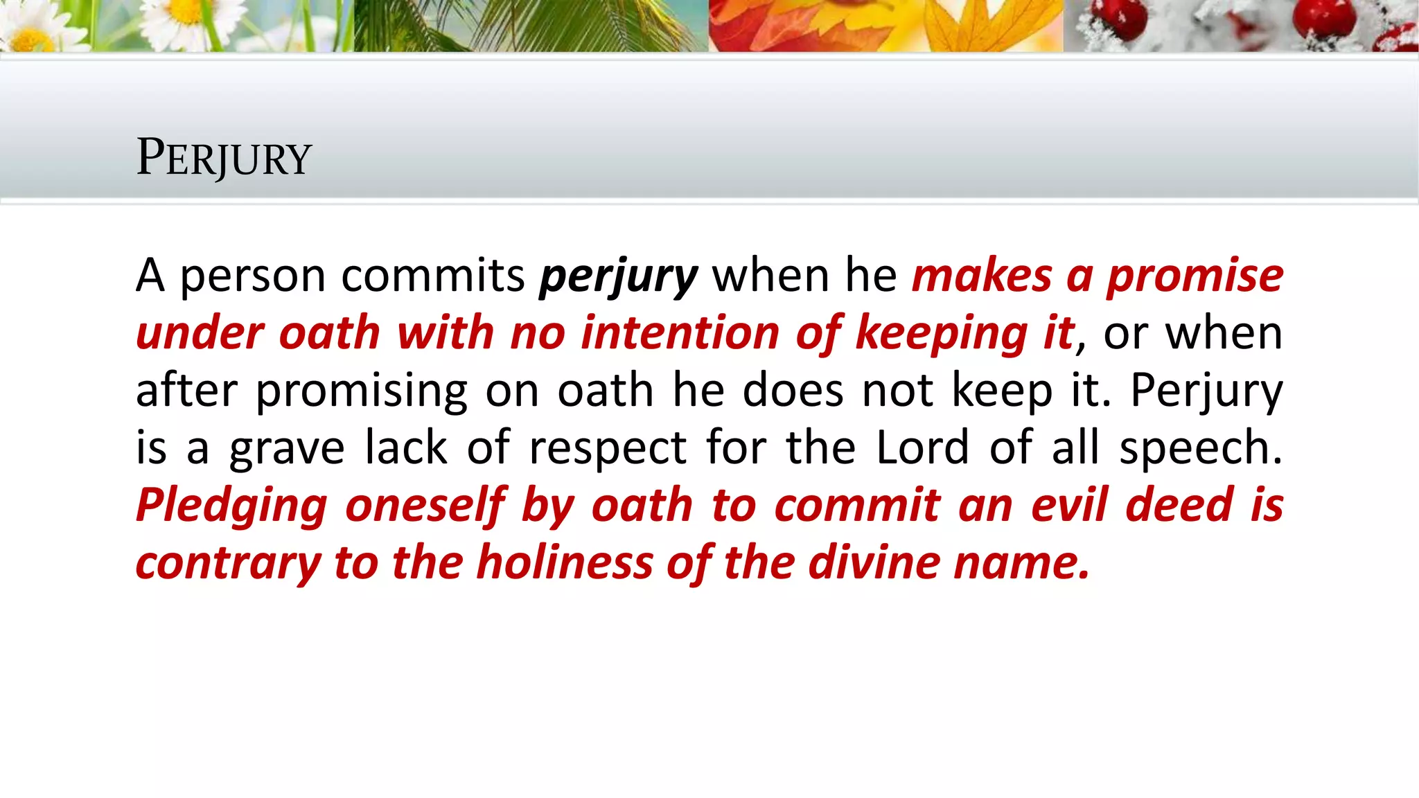 The 2nd Commandment | PPTX