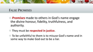 The 2nd Commandment | PPTX