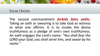 The 2nd Commandment | PPTX