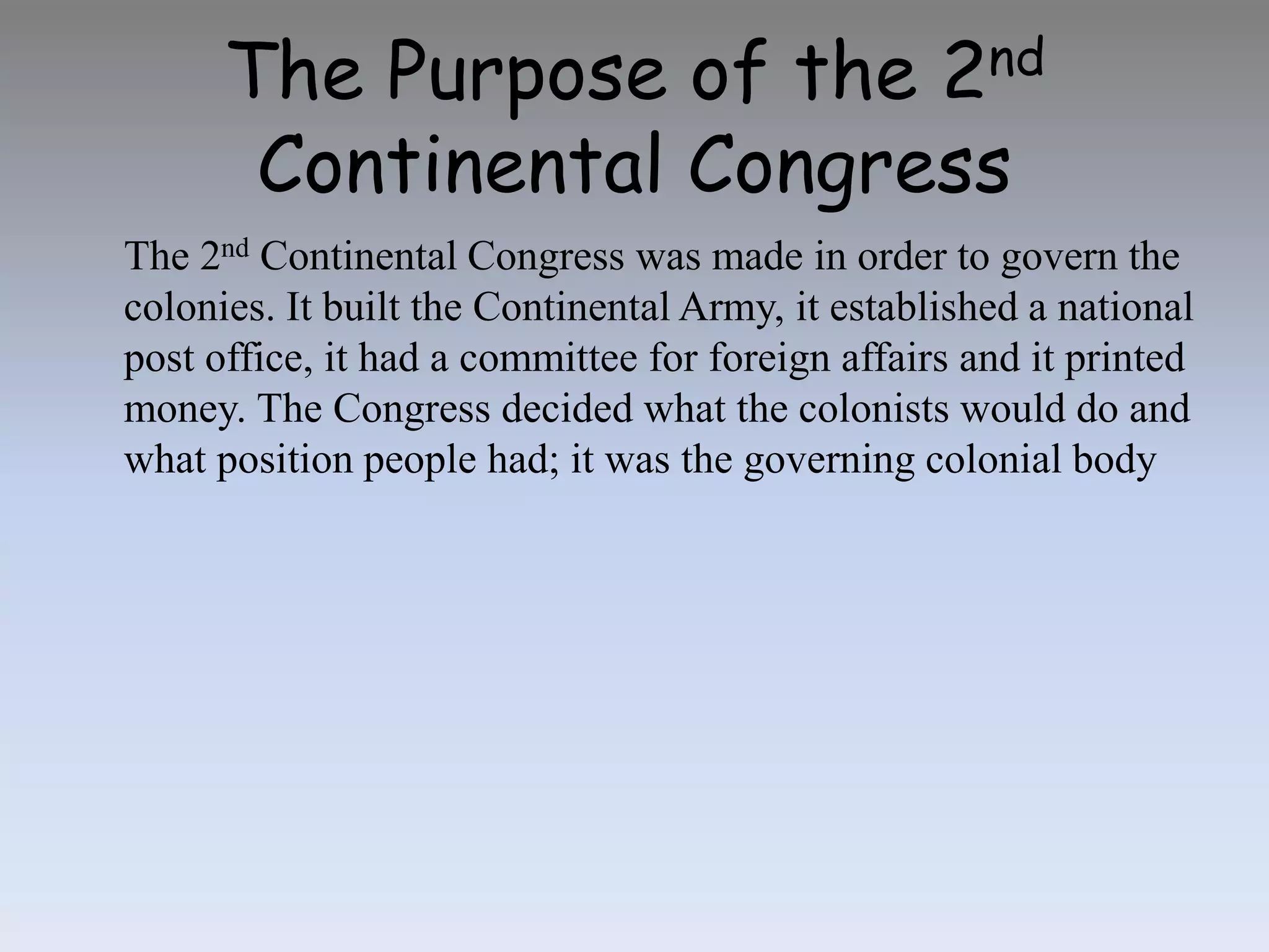 The 2nd continental congress | PPTX