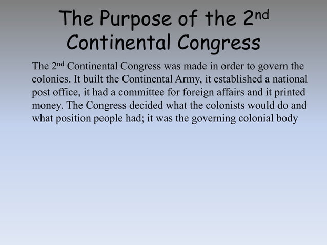 The 2nd continental congress | PPT