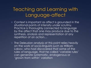 The 2 role model of affect | PPTX