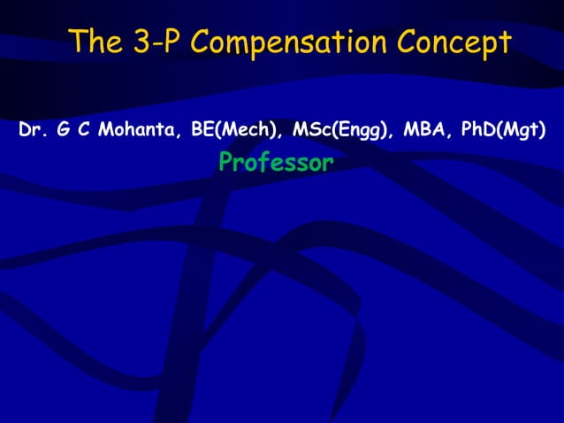 The 3 p compensation concept | PPT