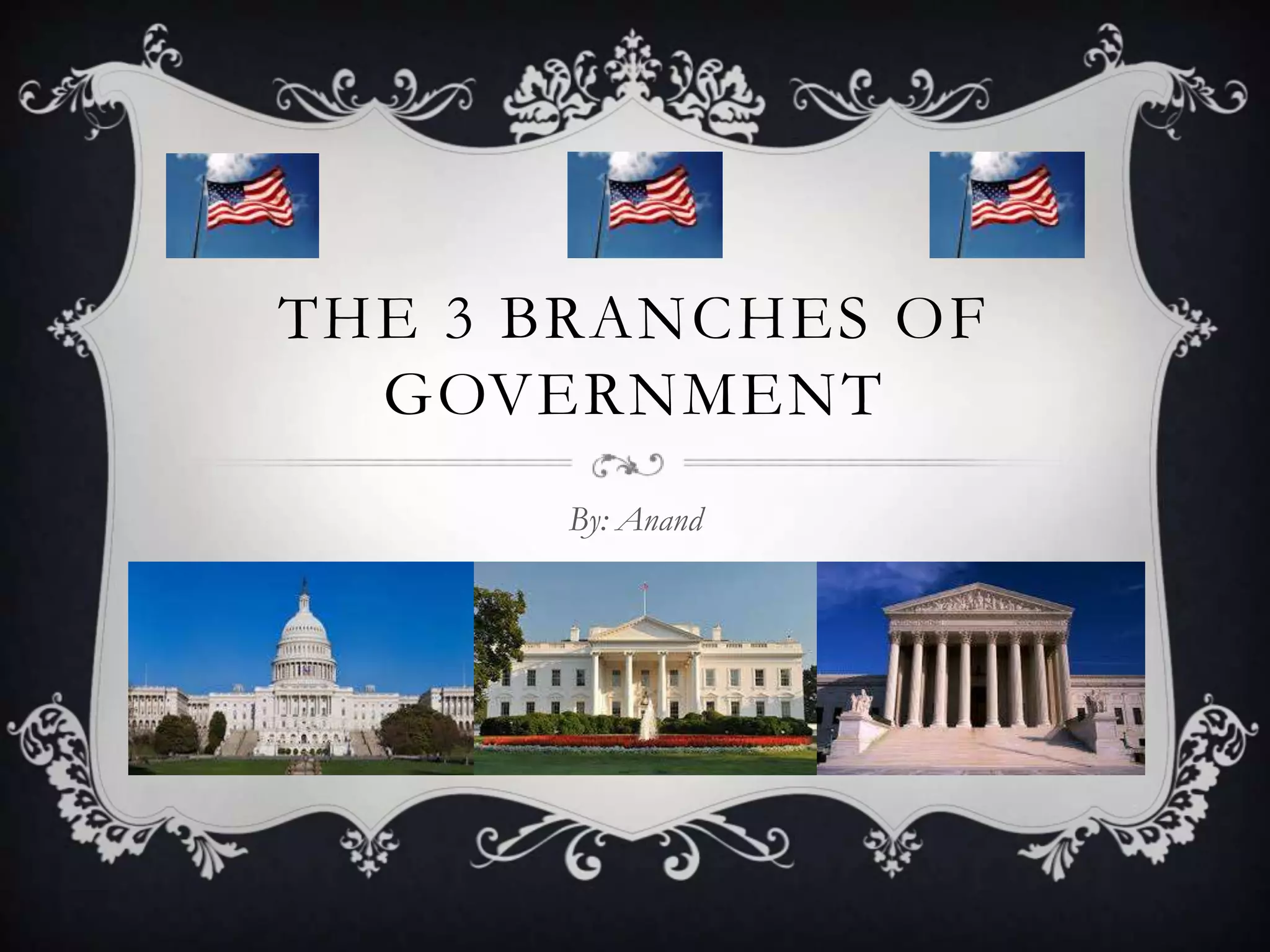 The Three Branches of Government by Anand | PPTX | Civic affairs | Politics