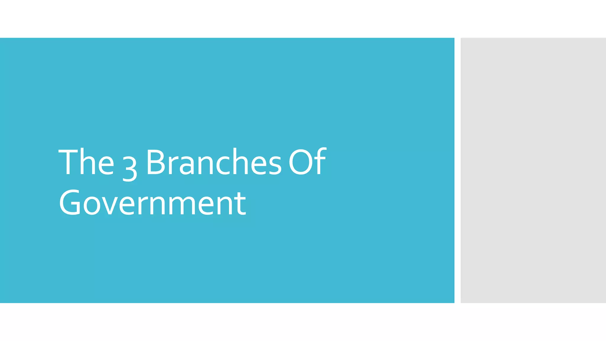 The 3 branches of government | PPTX