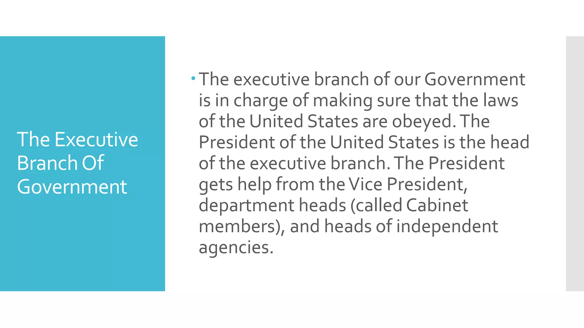 The 3 branches of government | PPTX