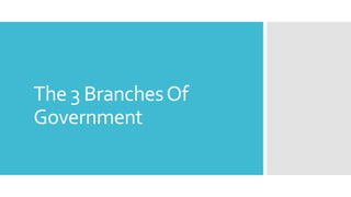 The 3 branches of government | PPTX