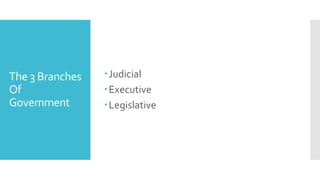 The 3 branches of government | PPTX