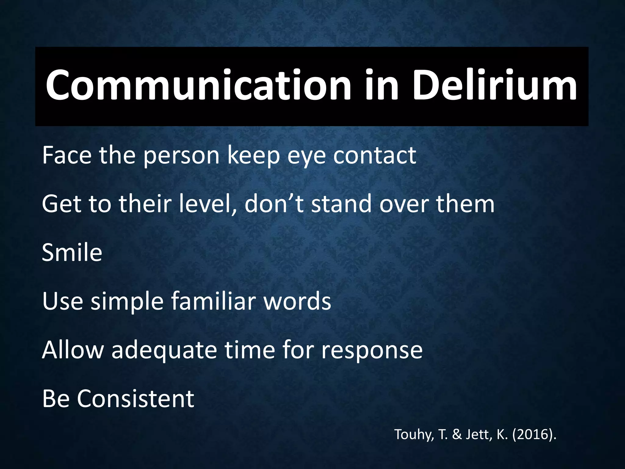 The 3 ds delirium dementia depression | PPTX