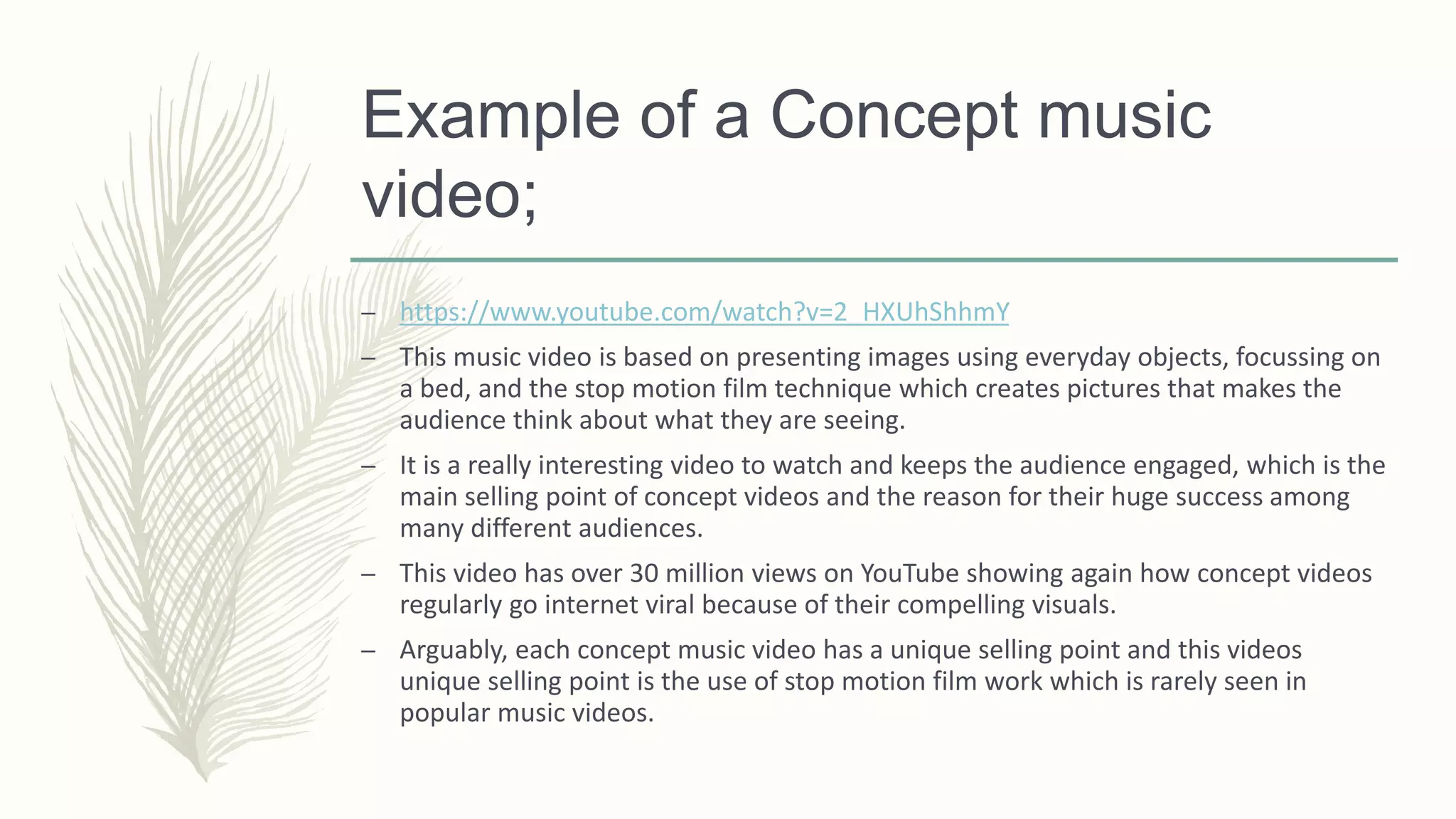The 3 music video genres presentation | PPTX