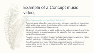 The 3 music video genres presentation | PPTX