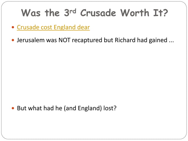 Richard I and the 3rd crusade | PPT