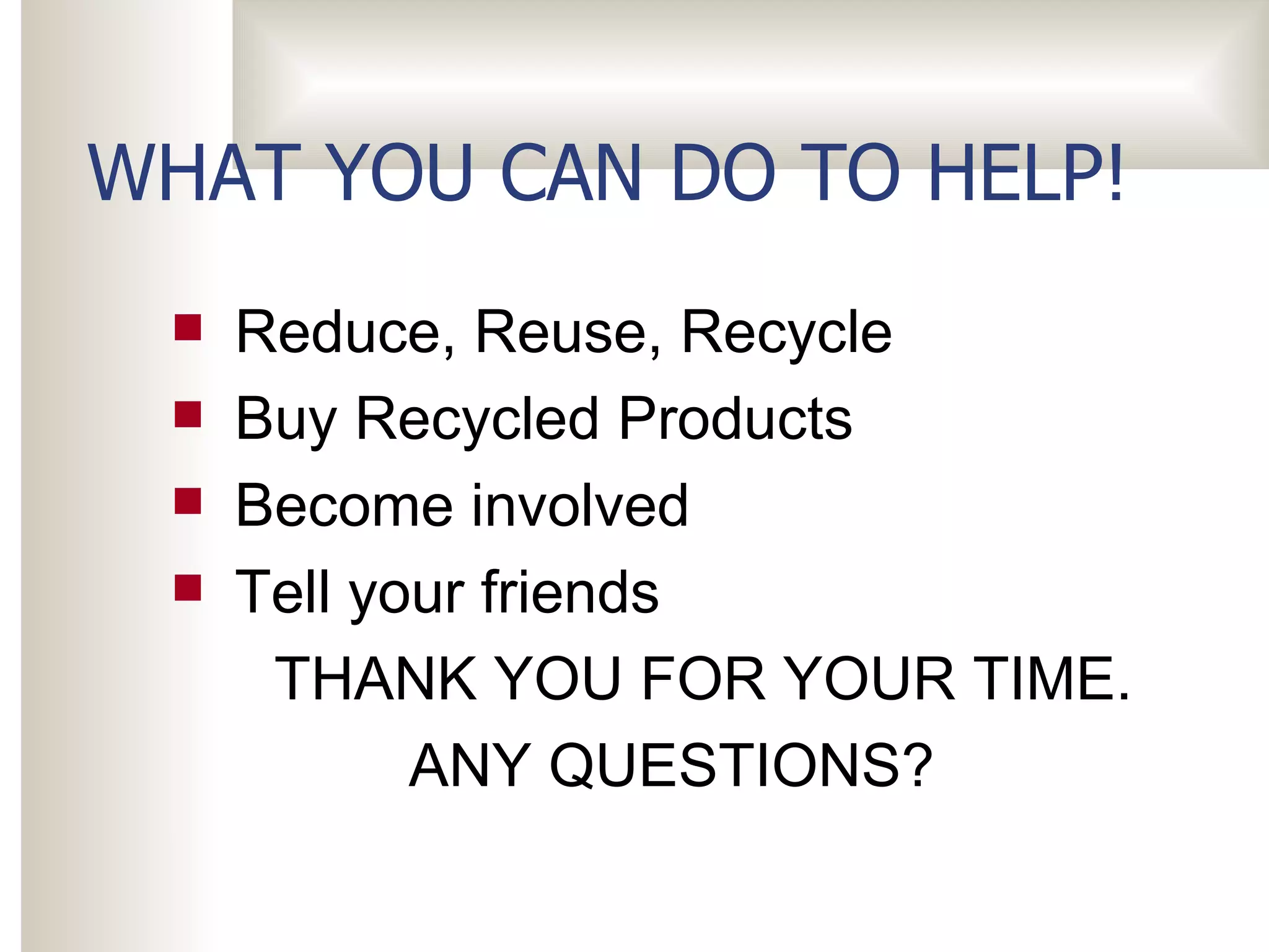 Quick, general, solid waste and recycling presentation | PPT