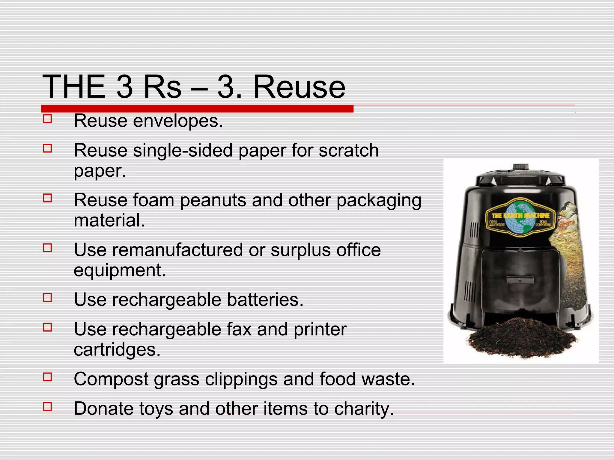 The 3 r's of waste management my student (raghav duggal) | PPT | Indoor ...