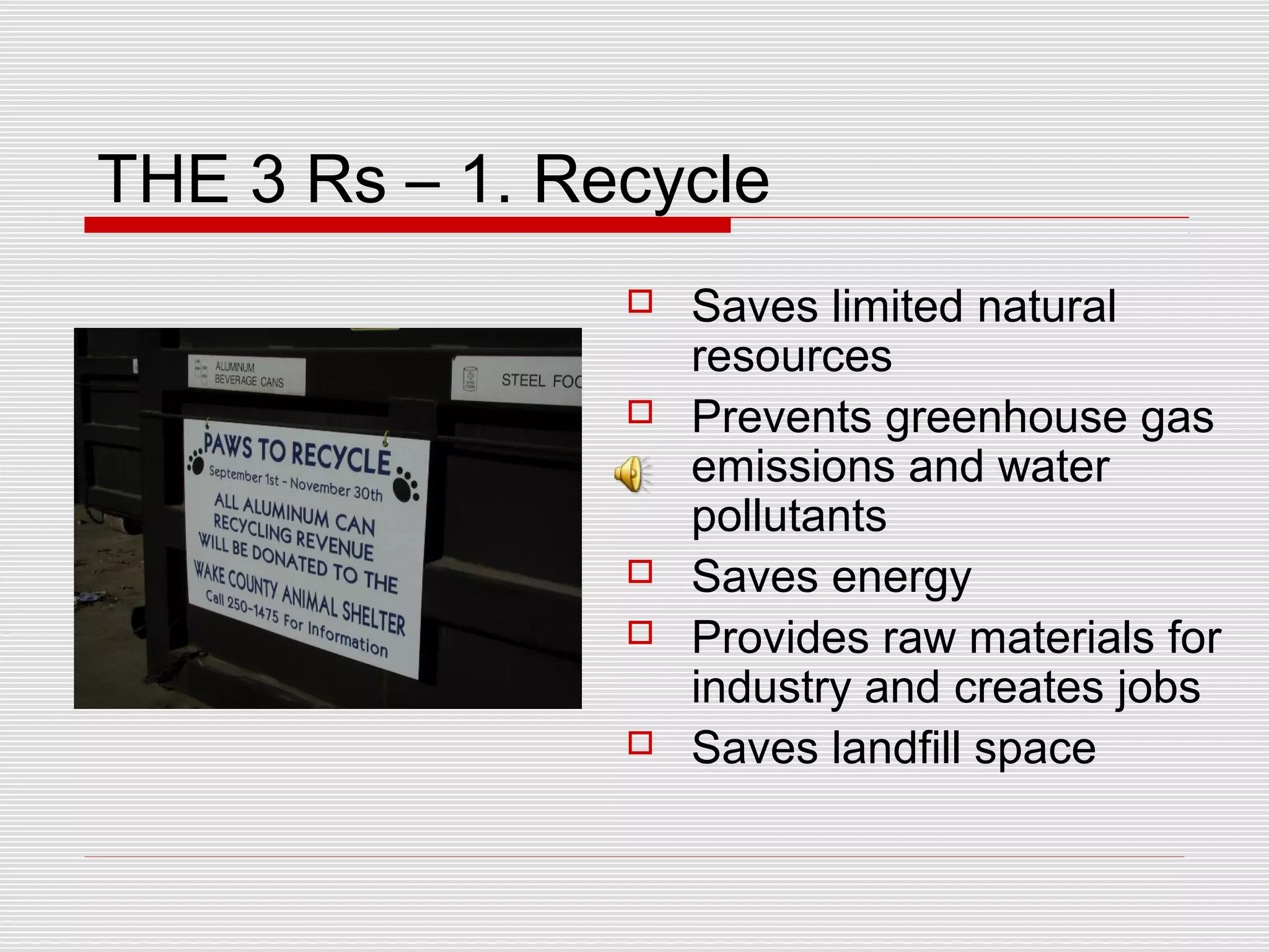 The 3 r's of waste management my student (raghav duggal) | PPT