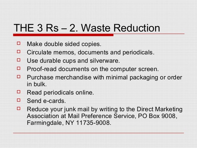 The 3 r's of waste management my student (raghav duggal)