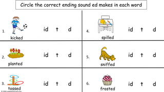 The 3 sounds ed makes: id, t and d | PDF