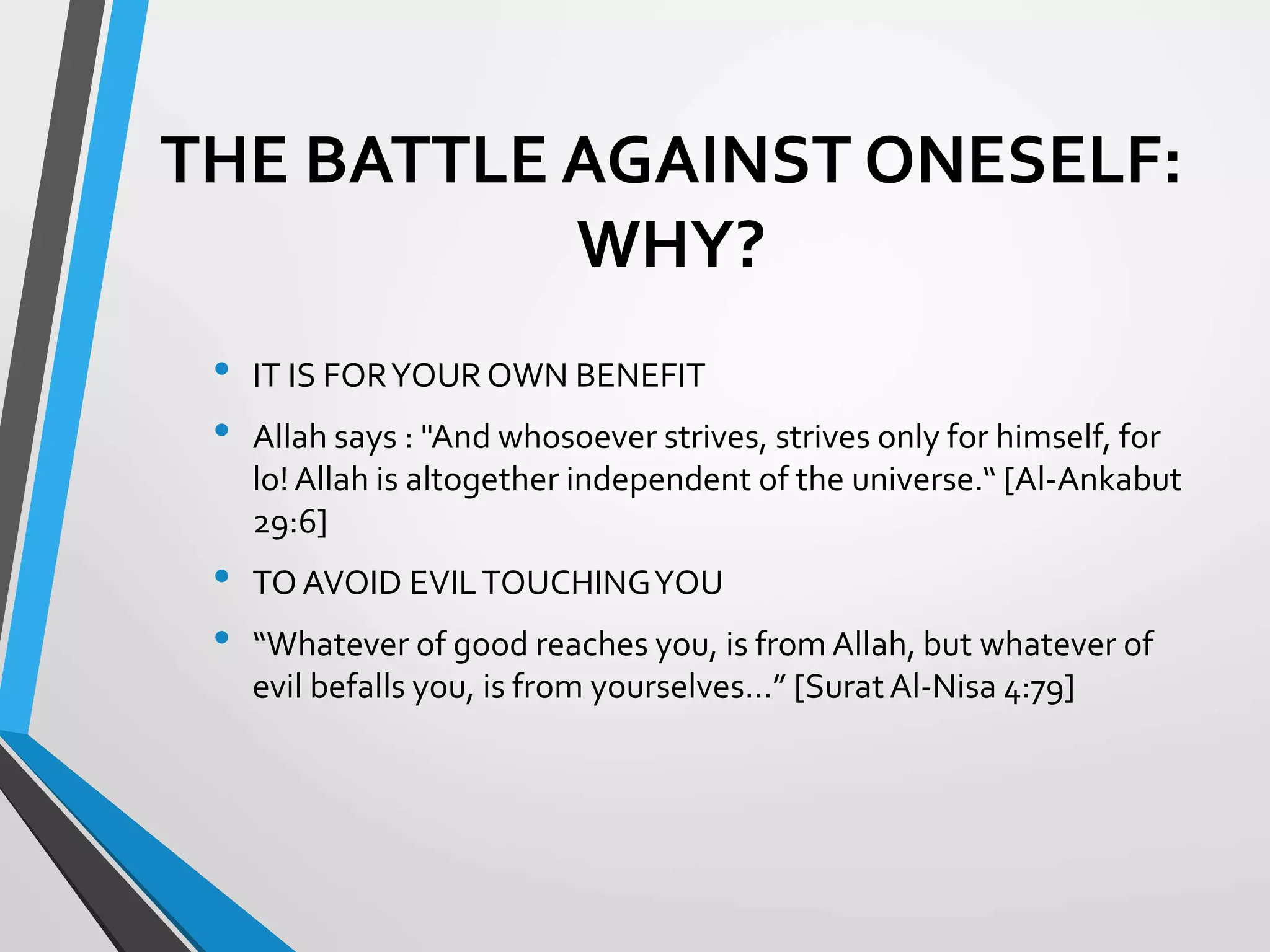 The 3 stages of nafs in islam | PPTX