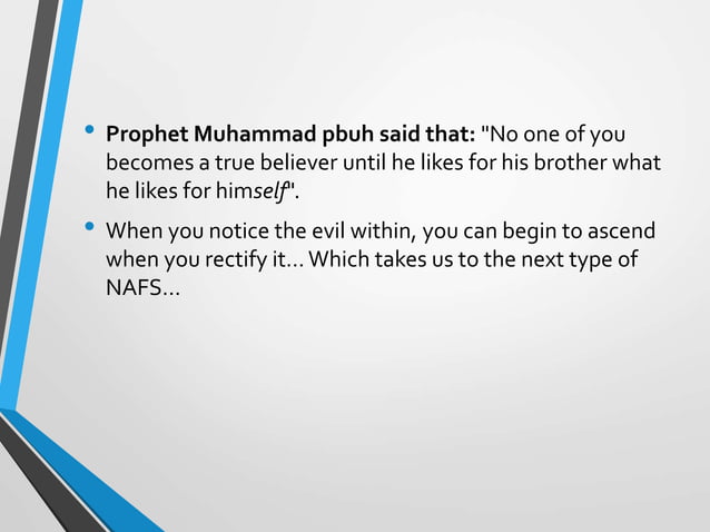 The 3 stages of nafs in islam | PPTX