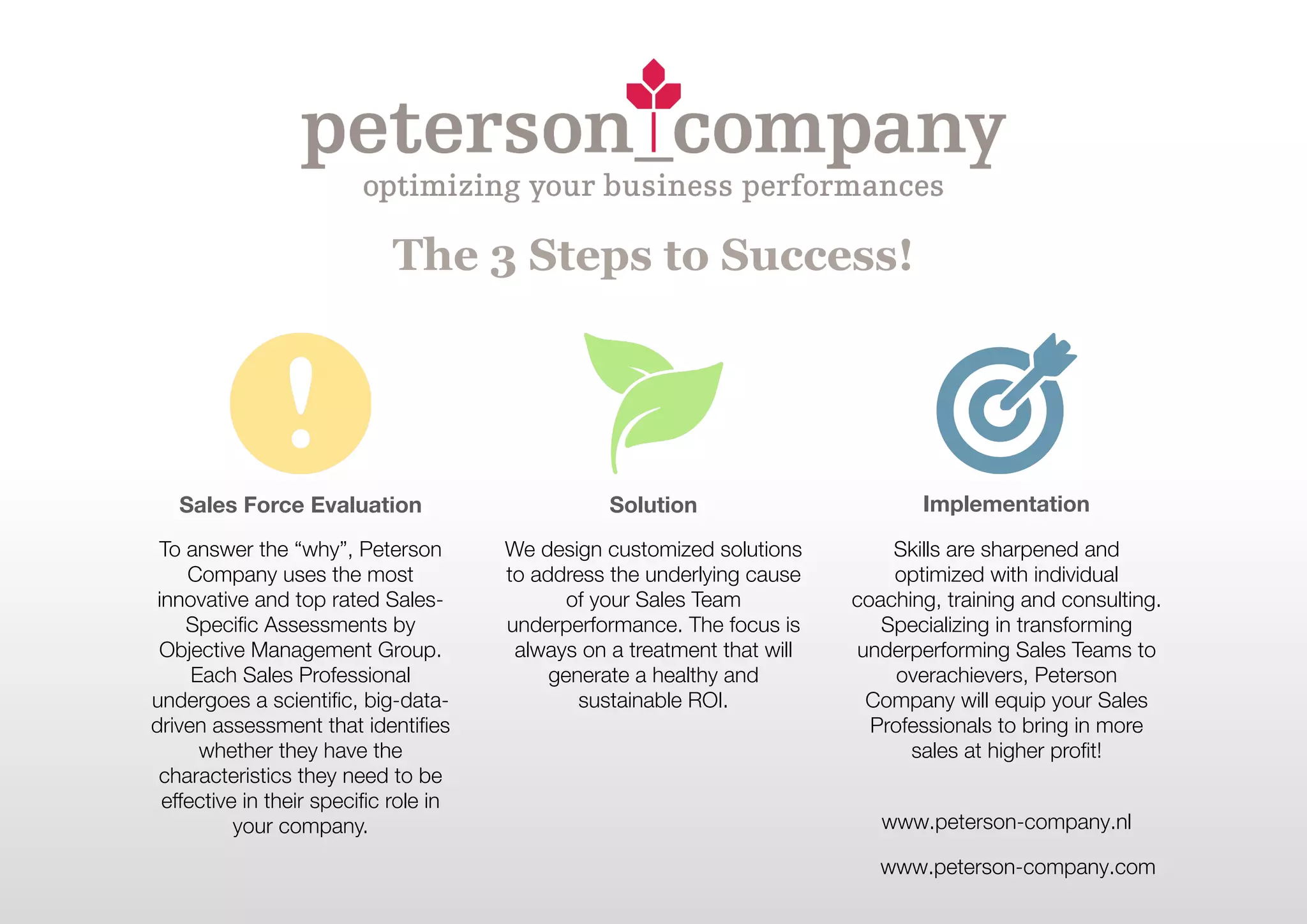 The 3 steps to success | PPT