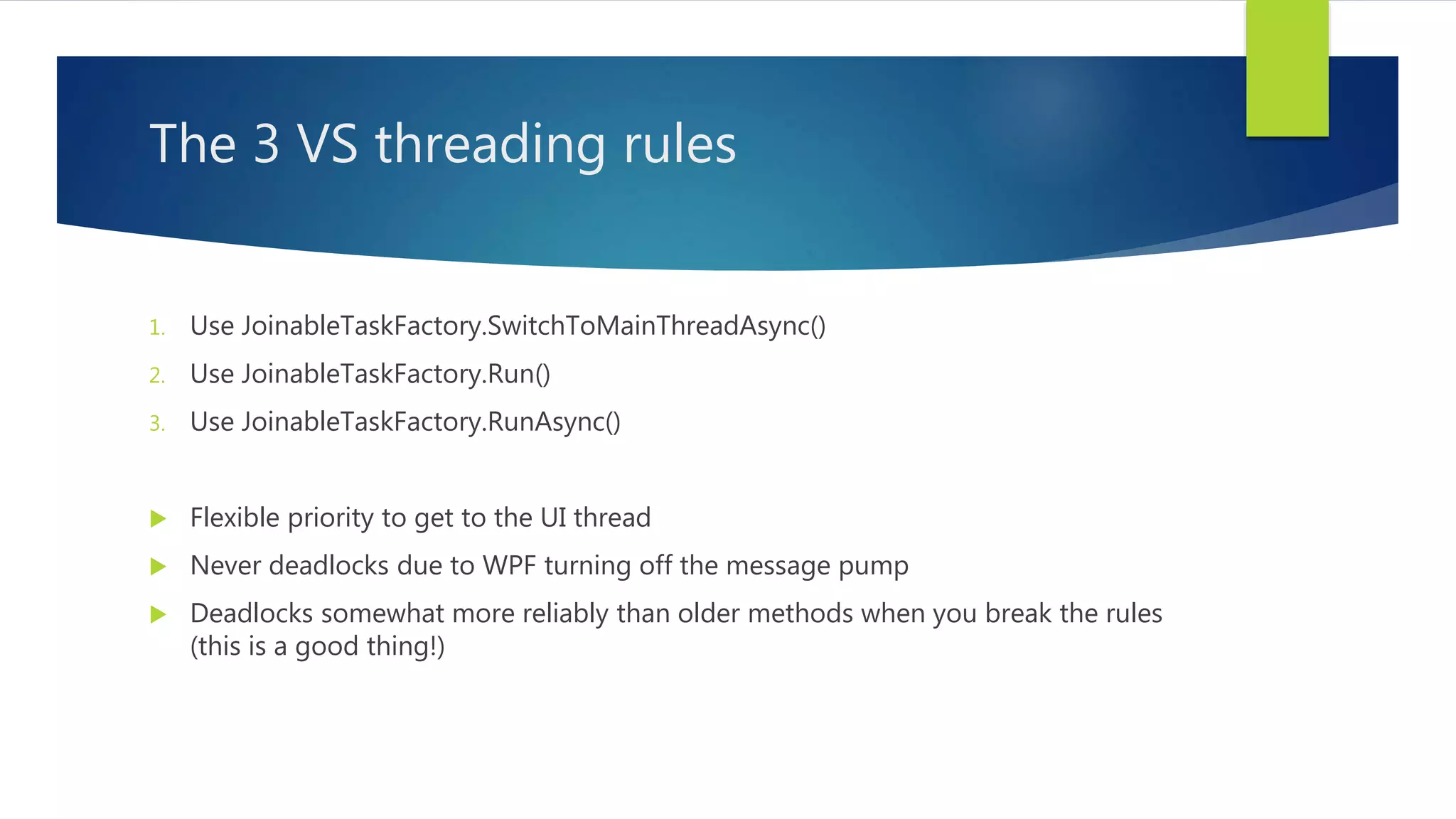 The 3 VS Threading Rules | PPTX