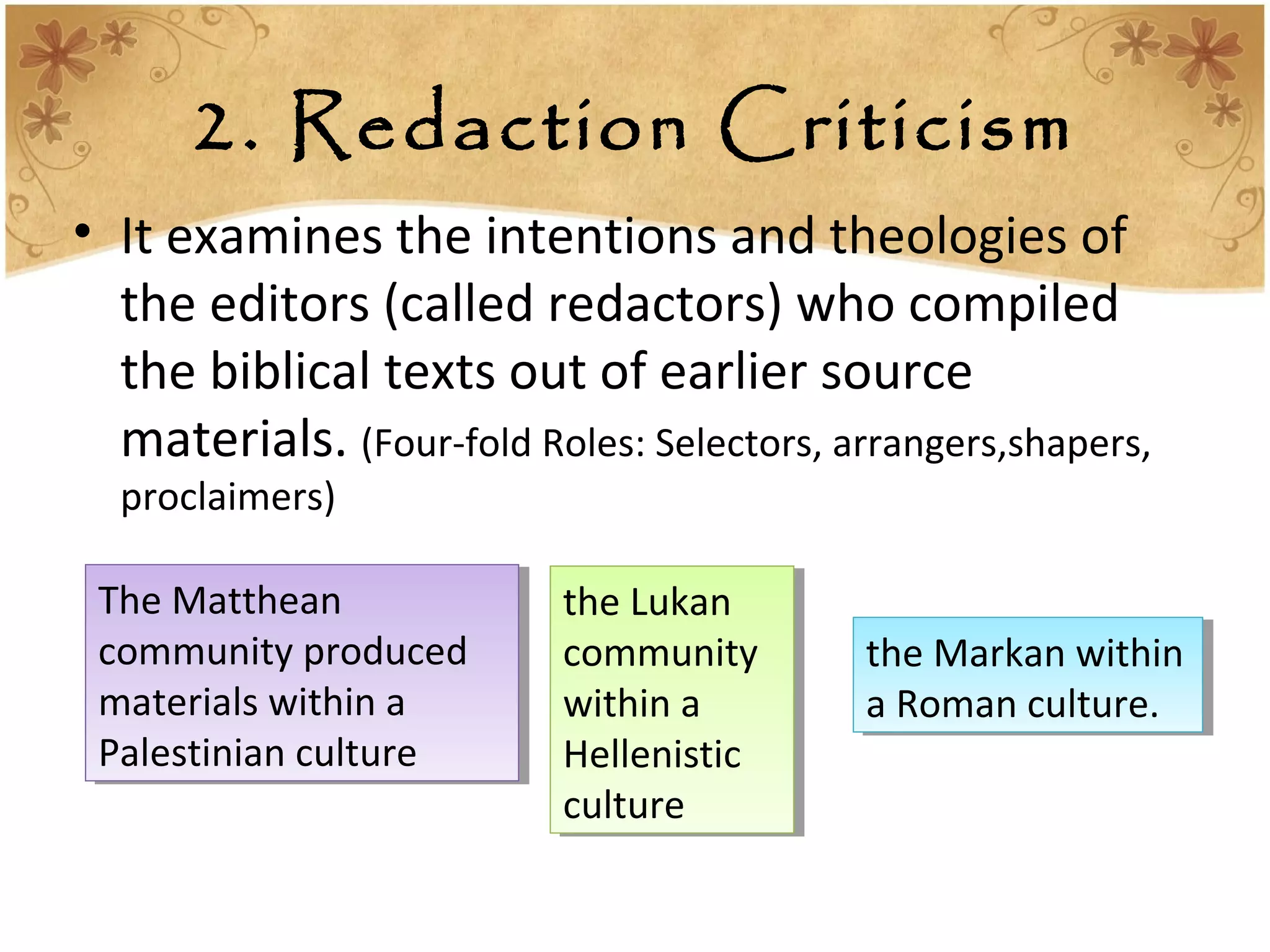 The Scripture - The World Behind the Text | PPT