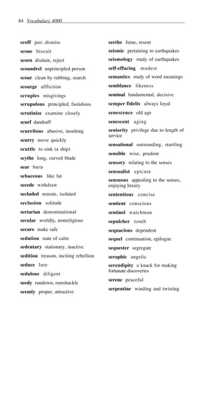The 4000 english words essential for an educated vocabulary | PDF
