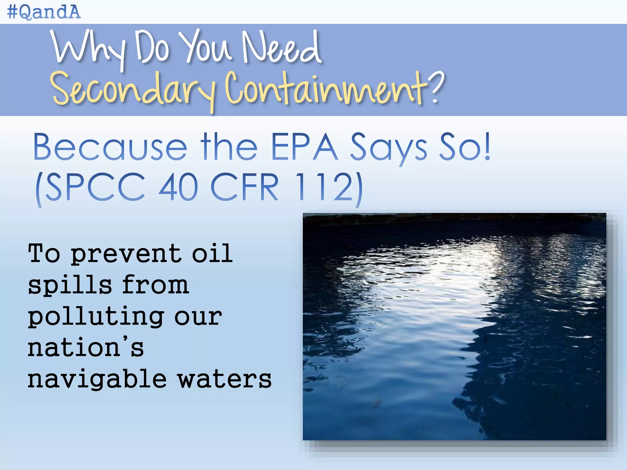 The 411 on secondary spill containment and spcc regulations | PDF