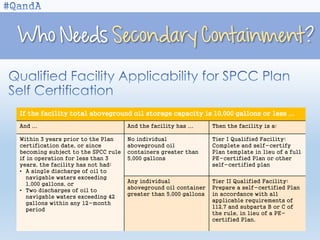 The 411 on secondary spill containment and spcc regulations | PDF