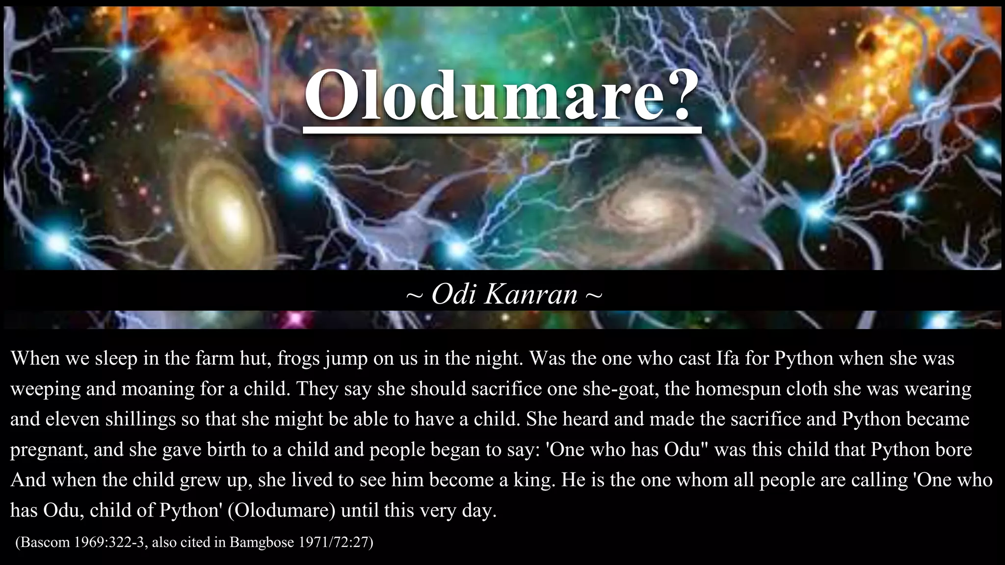 The 4 corners - African Cosmology | PPTX