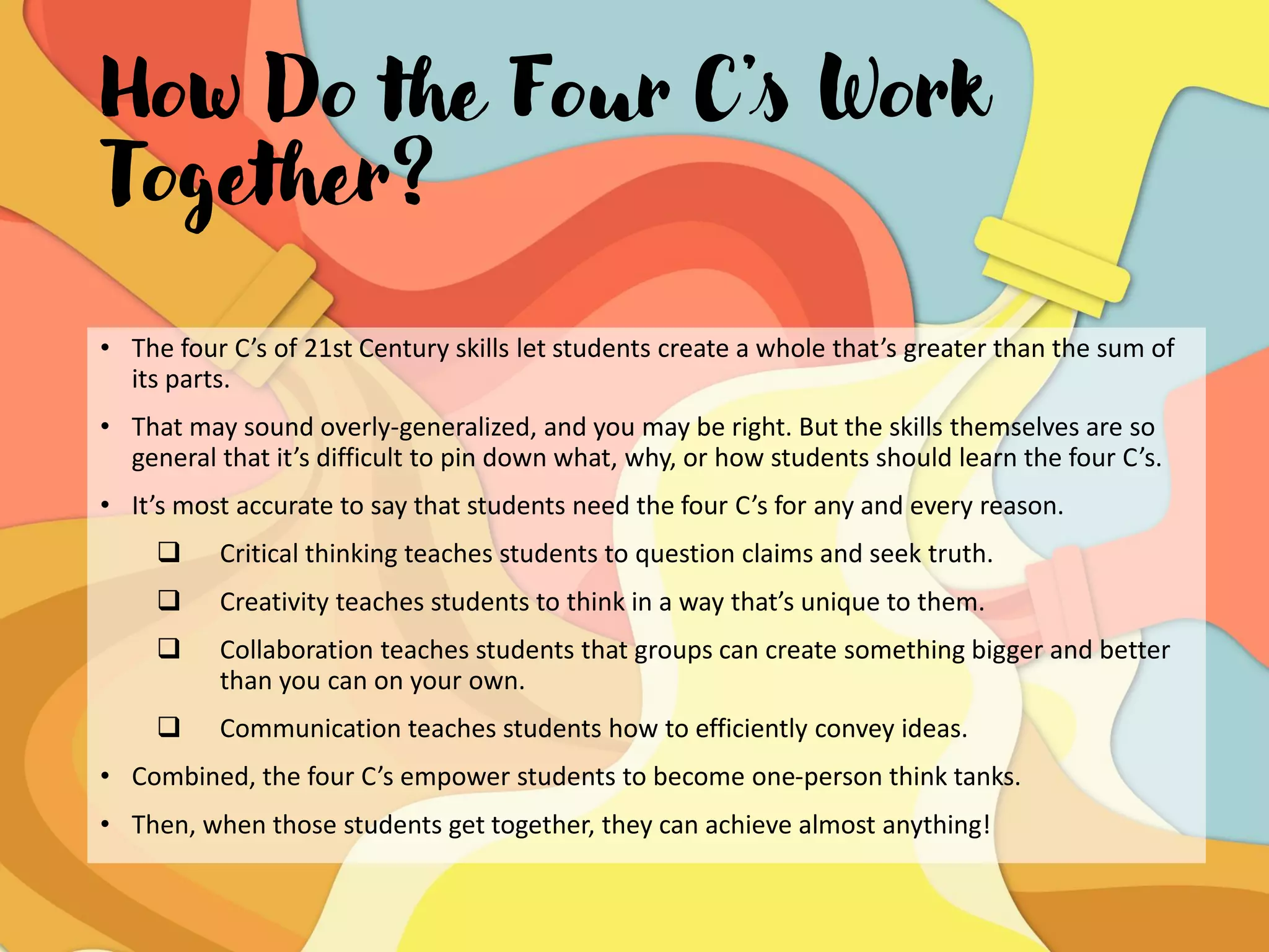 The 4C's of 21st Century Skills | PDF