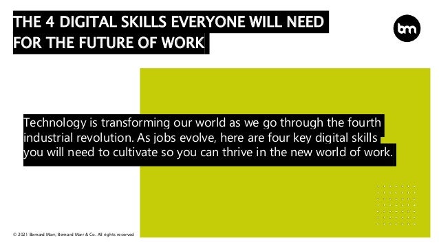 The 4 Digital Skills Everyone Will Need For The Future of Work | PPTX