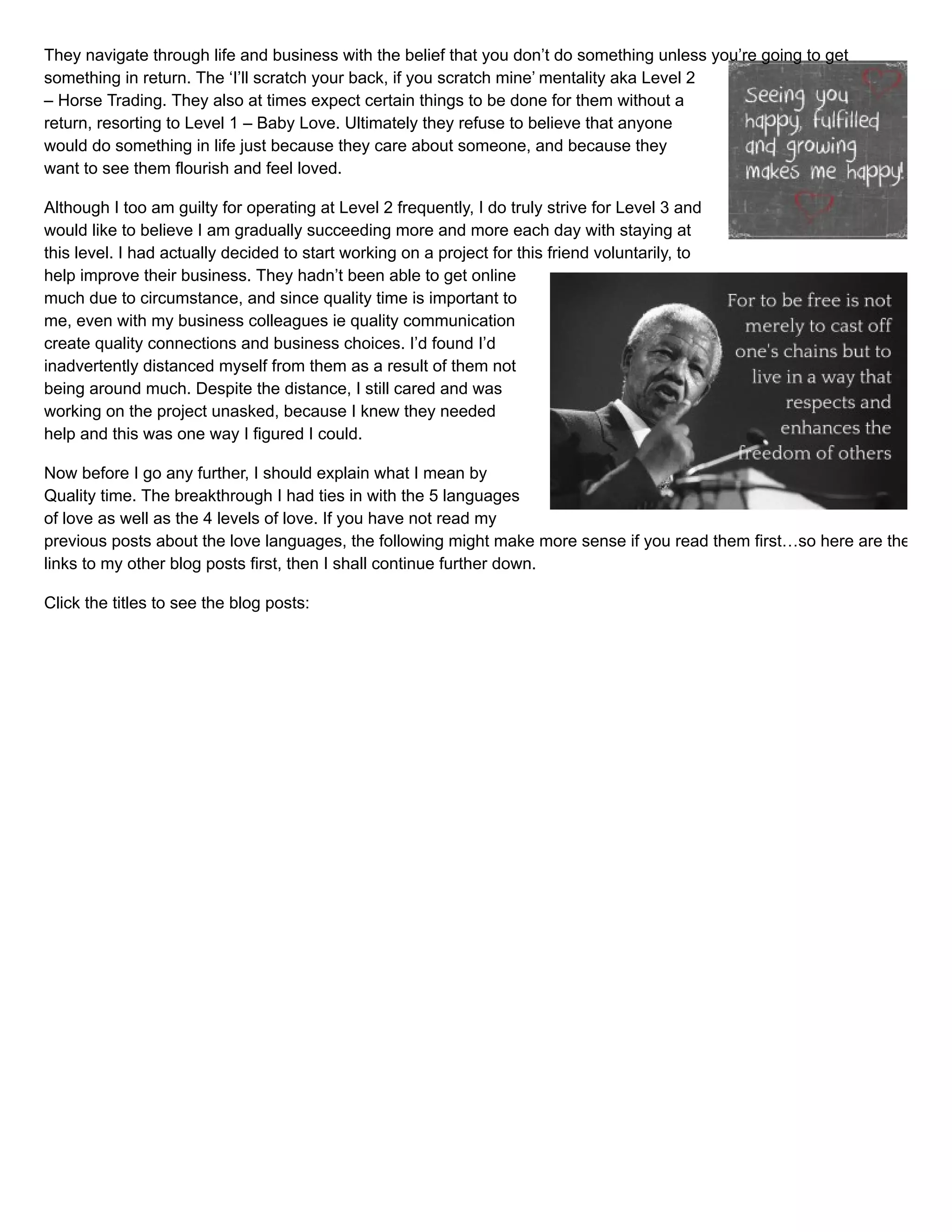 The 4 levels of love which level do you spend the most time at | PDF